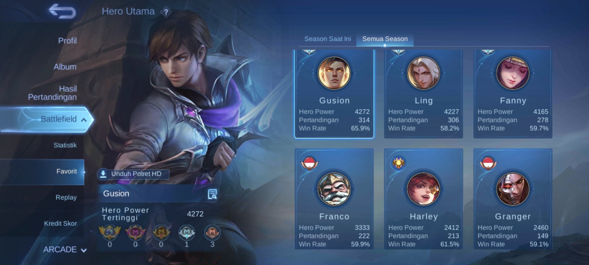 koko : open cv | jual akun & dm ml | rekber/midman on Twitter: "WTS AKUN ML MOBILE LEGEND MONSEP ...