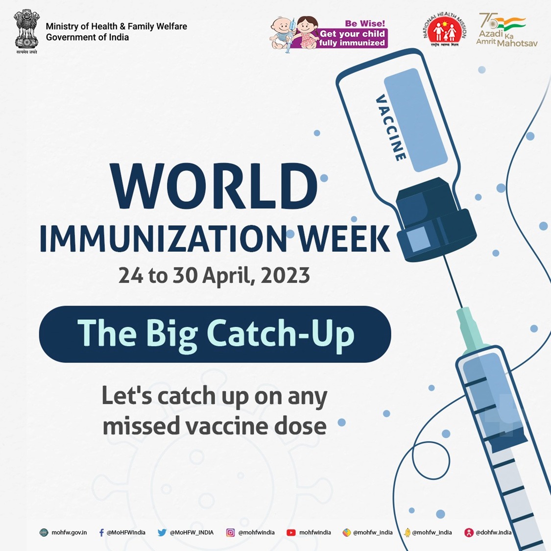 Ministry of Health on Twitter: "#WorldImmunizationWeek2023 campaign aims to raise awareness ...