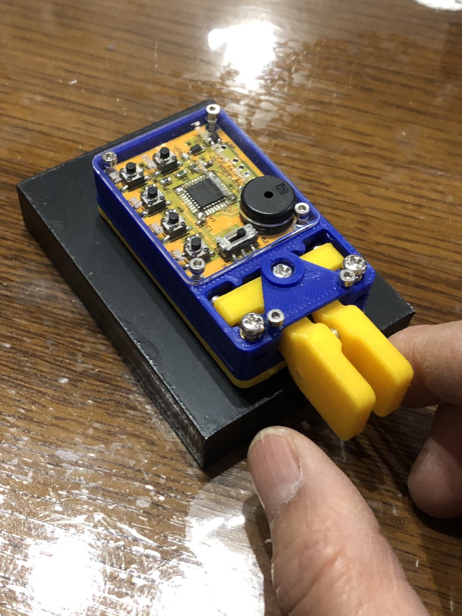 PockeTech AKC on Twitter: "先日頒布させていただいて人気だった小型キーヤー Pocke Keyer mini にミニミニパドルを作ってくっつけてみました。 形はでき ...