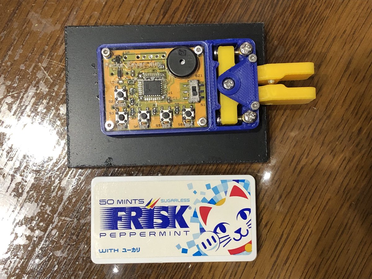 PockeTech AKC on Twitter: "先日頒布させていただいて人気だった小型キーヤー Pocke Keyer mini にミニミニパドルを作ってくっつけてみました。 形はでき ...