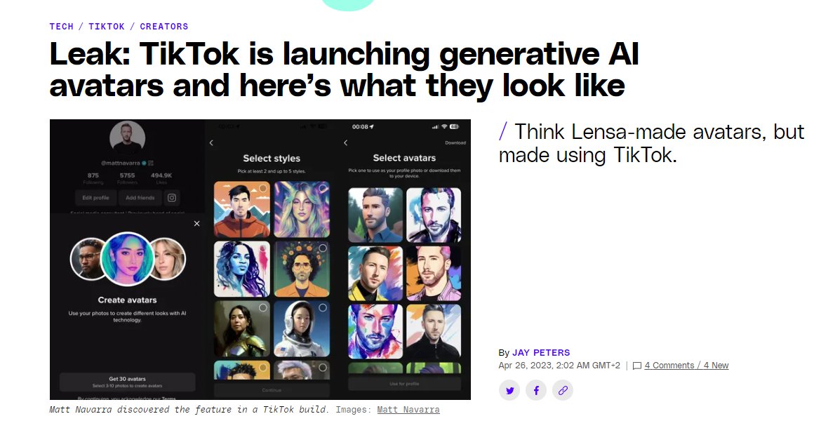 monos estocásticos on Twitter: "TikTok va a lanzar una funcionalidad de "avatares con ...