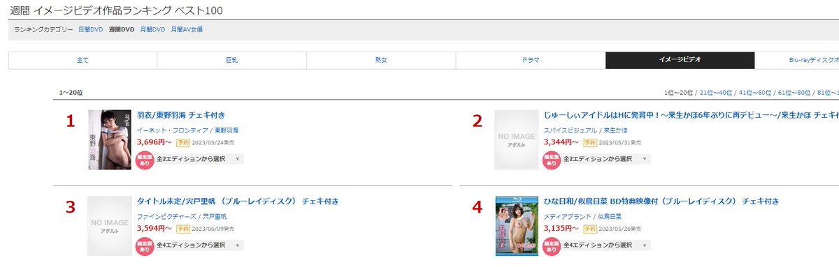 S1_No1_Style【エスワン】_info@作品情報配信 on Twitter: "【🌹ランキング情報🌹】 💫週間 DVD 4位(04/19~04/26) ひな日和/#似鳥日菜 https ...
