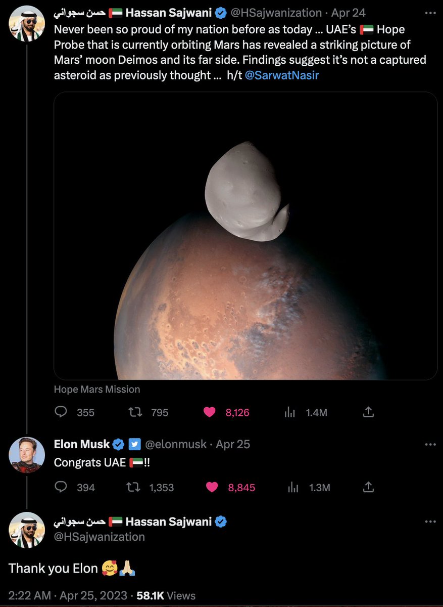 25APR23 01 "Never been so proud of my nation before as today … UAE’s 🇦🇪 ...