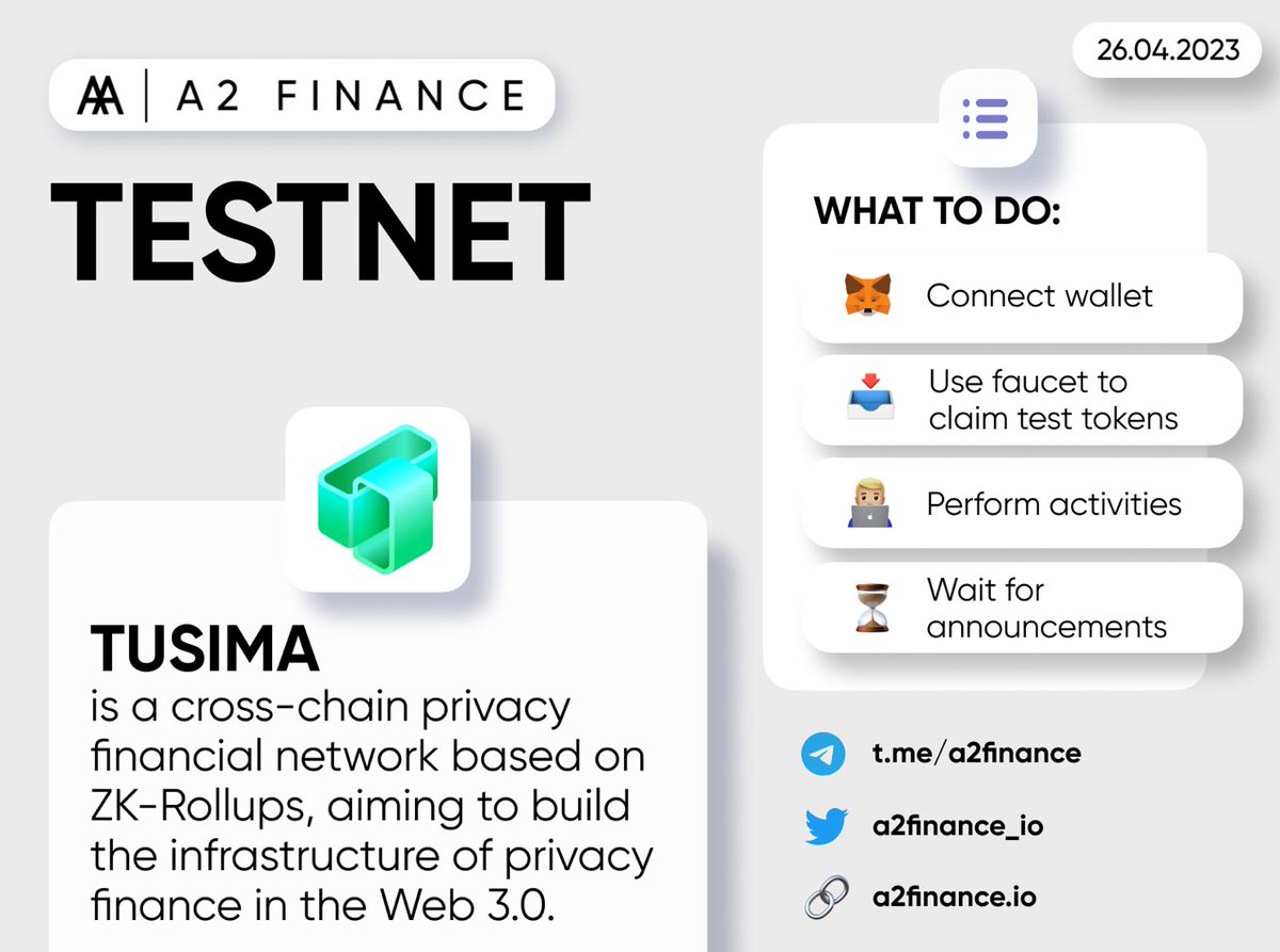 A2 Finance on Twitter: "Tusima Network (@TusimaNetwork) is a #crosschain privacy financial ...