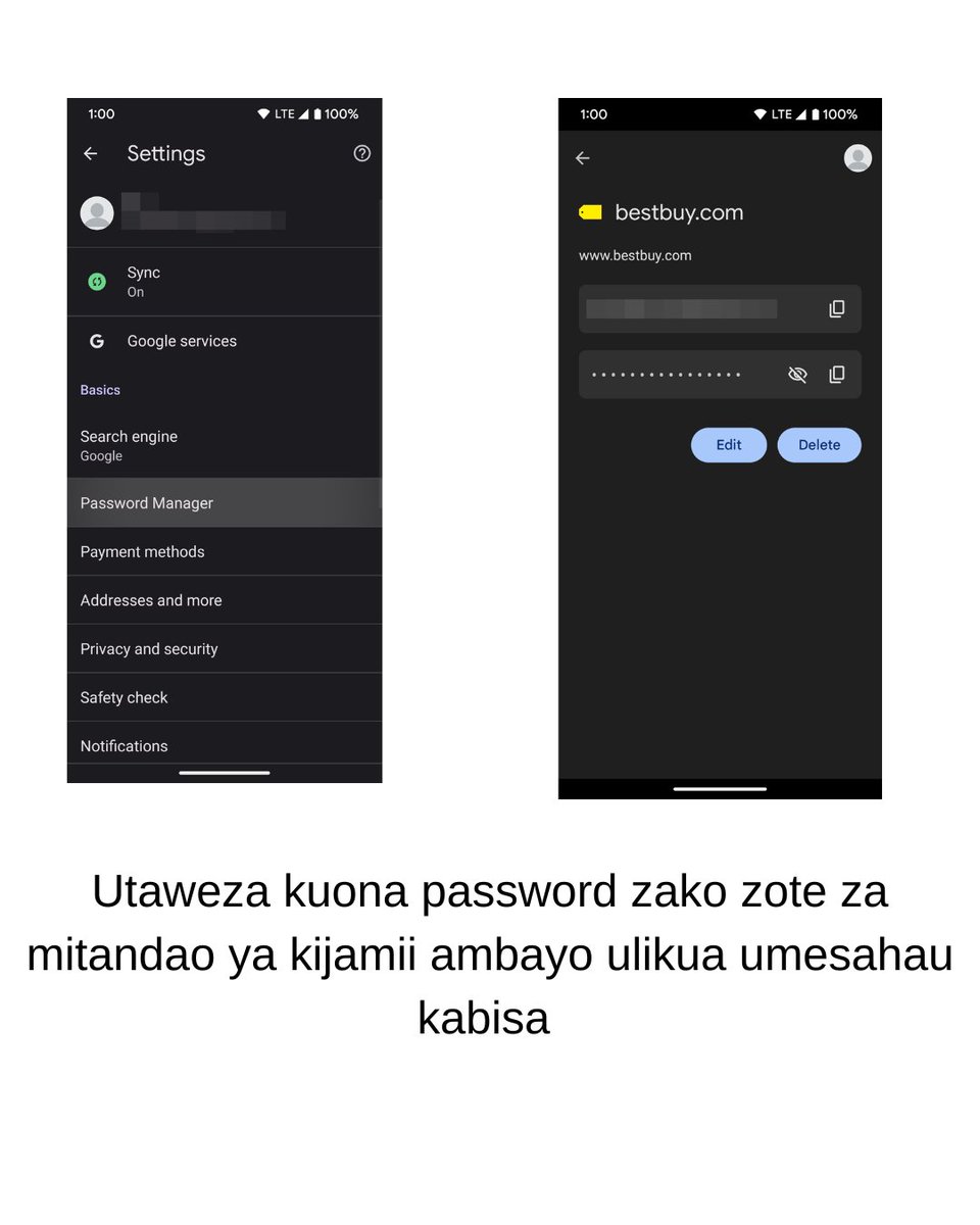 𝗧𝗮𝗯𝗶𝗮 𝘆𝗮 𝗸𝘂𝘀𝗮𝗵𝗮𝘂 𝗽𝗮𝘀𝘀𝘄𝗼𝗿d Watu wengi hawajui kuwa 𝗚𝗼𝗼𝗴𝗹𝗲 𝗰𝗵𝗿𝗼𝗺𝗲 wamekua wakituhifadhia password ...