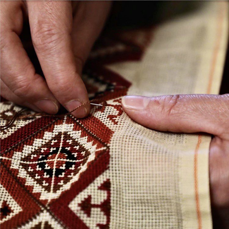 Once a traditional craft practiced by village women, Palestinian ...