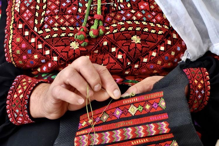 Once a traditional craft practiced by village women, Palestinian ...
