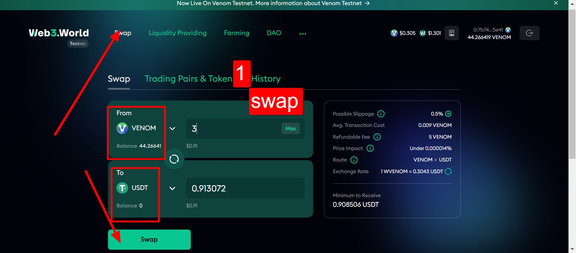 DigiTek Trades 🔥🛸⚙️🐐 on Twitter: "TASK 3: Exploring @w3w_exchange the First DEX on Venom 👉click ...