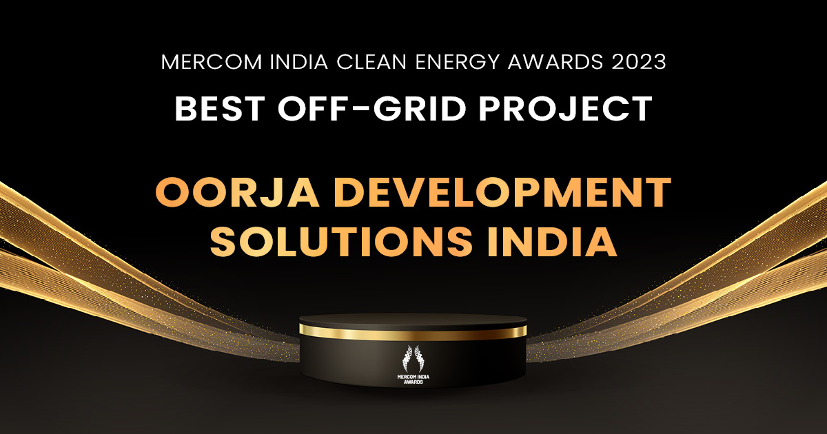 Mercom India on Twitter: "Congratulations to our winner, Oorja Development Solution India for ...