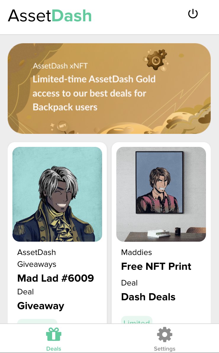 AssetDash on Twitter: "RT @assetdash: good news: the AssetDash xNFT is live again with our deals ...