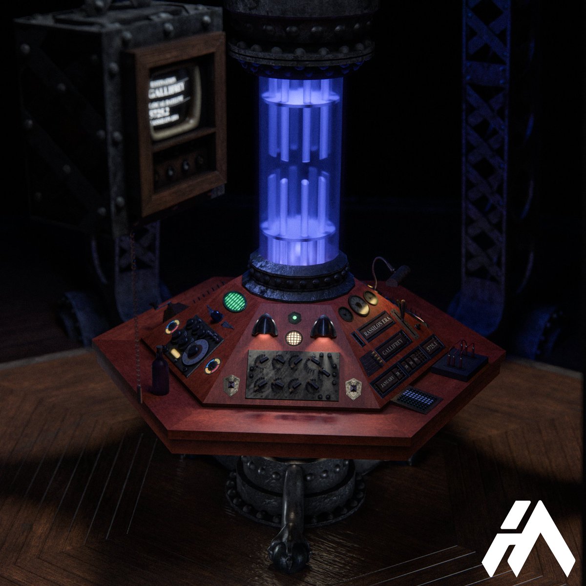 Harry Amatt on Twitter: "8th Doctor TARDIS Console - Game Asset Unlike my hyper-realistic ...
