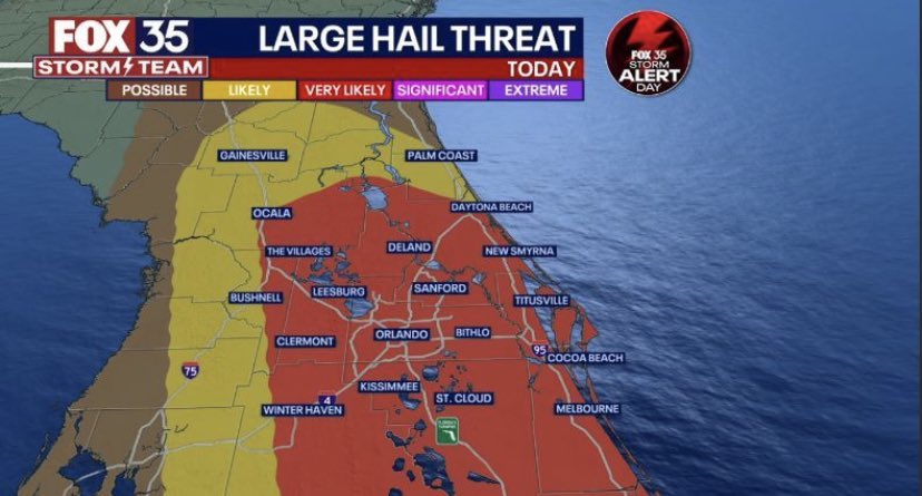 LuAnne Sorrell FOX 35 on Twitter: "More strong storms, that could produce large hail, expected ...