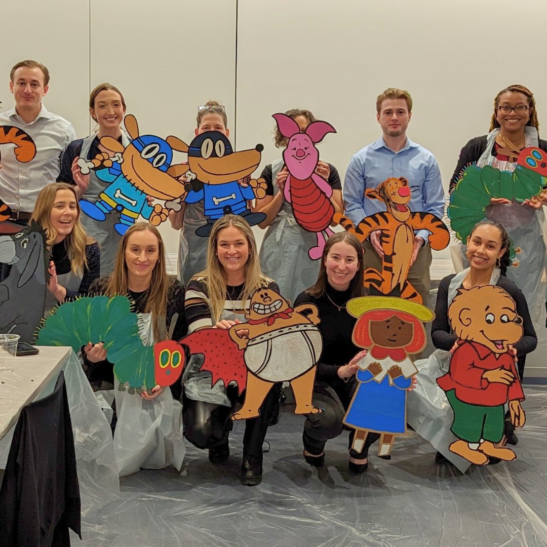 New York Cares on Twitter: "Our volunteers from Millenium brought cutout murals to life for PS ...