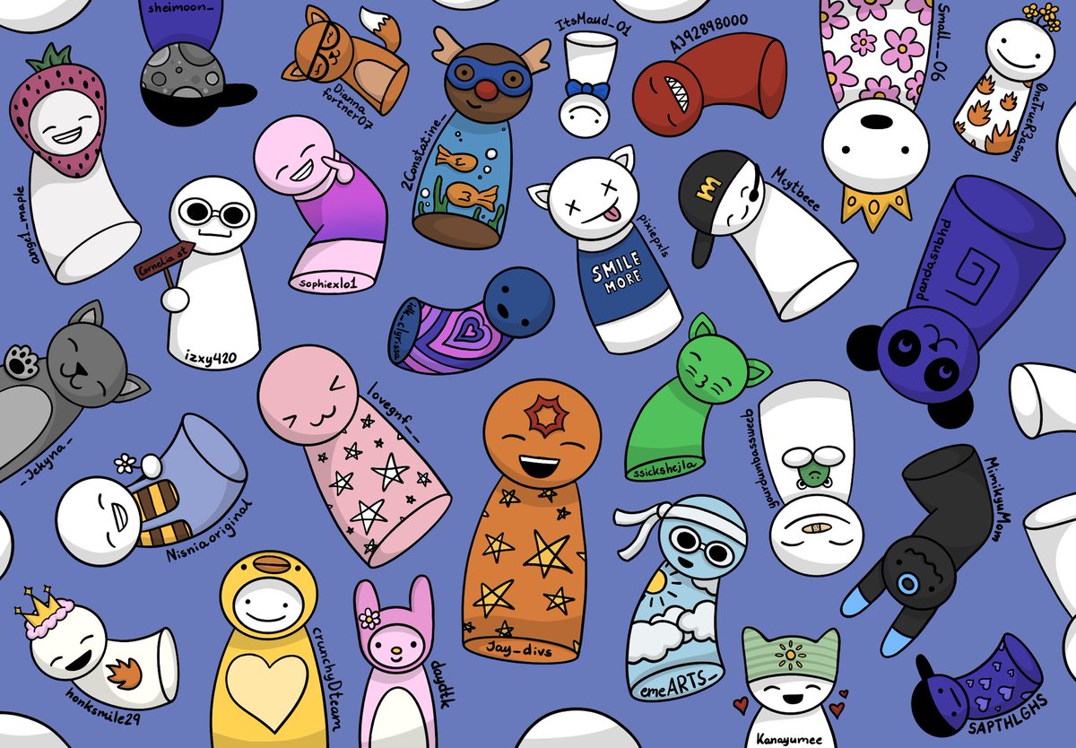 Star 📌DRM ART on Twitter: "Drawing all of my newest followers as Dream blobs part… 11 I think ...