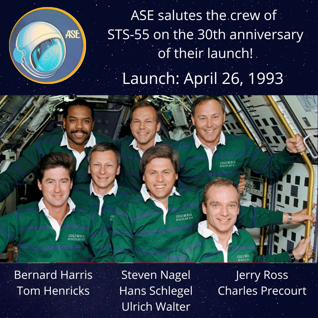 Association of Space Explorers on Twitter: "#OTD 30 years ago STS-55 launched on April 26, 1993 ...