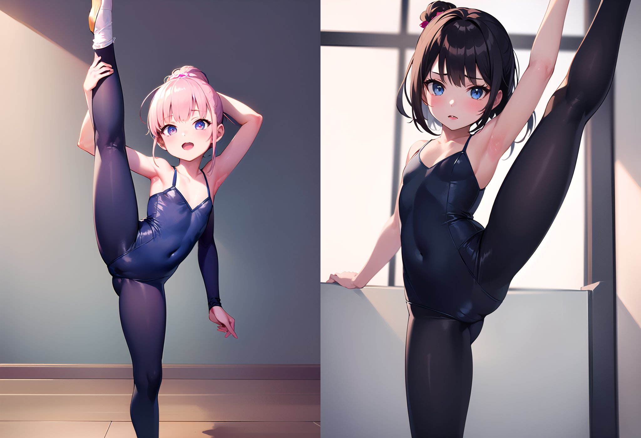 ダークテンタクルマスター🔞 on Twitter: "日本人には知られてなさそうなDanbooruタグ (standing split) いわゆるI字バランス。ただ不自然な体勢なのかAIにも ...