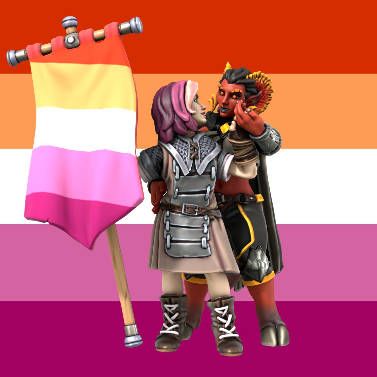Hero Forge on Twitter: "Raise your pride flags high and join Hero Forge in celebrating Lesbian ...