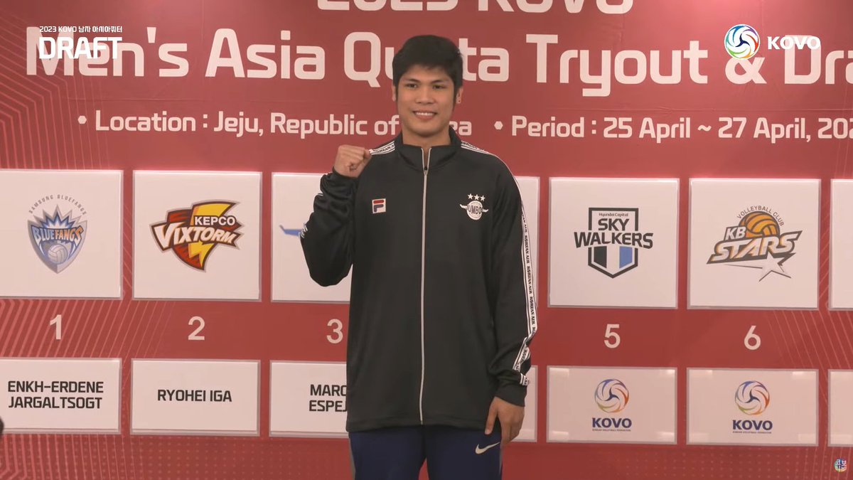 wolfy 🐺 #VolleybiotsFeud on Twitter: "Marck Espejo is the third pick in today's KOVO Draft ...