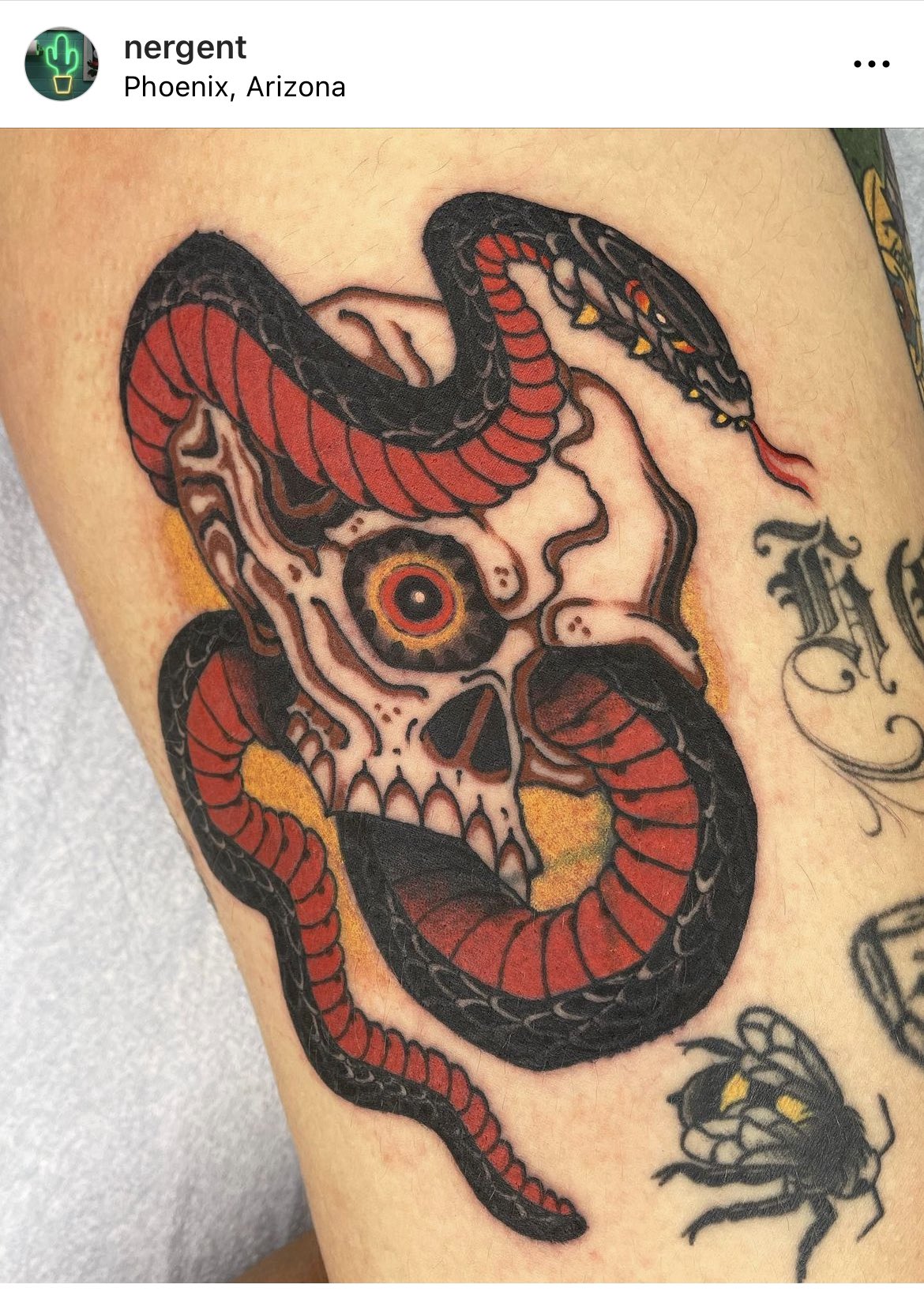 Japanese Snake Head Tattoo