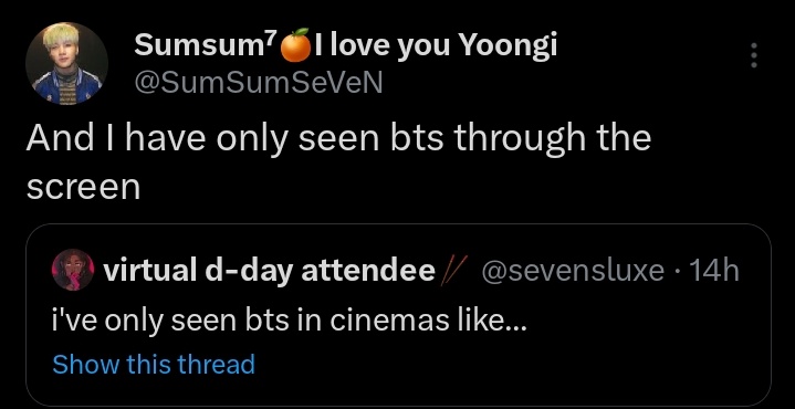 Sumsum⁷🍊i Love You Yoongi On Twitter We Are Not The Same Bro