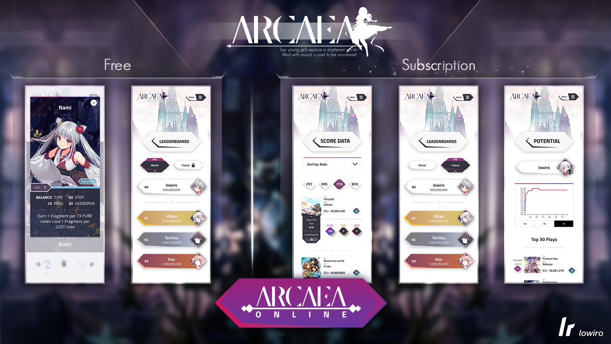 Arcaea공식 on Twitter: "Arcaea Online 릴리즈! https://arcaea.lowiro.com/profile/ 이 웹사이트를 통해 계정을 관리하고 ...