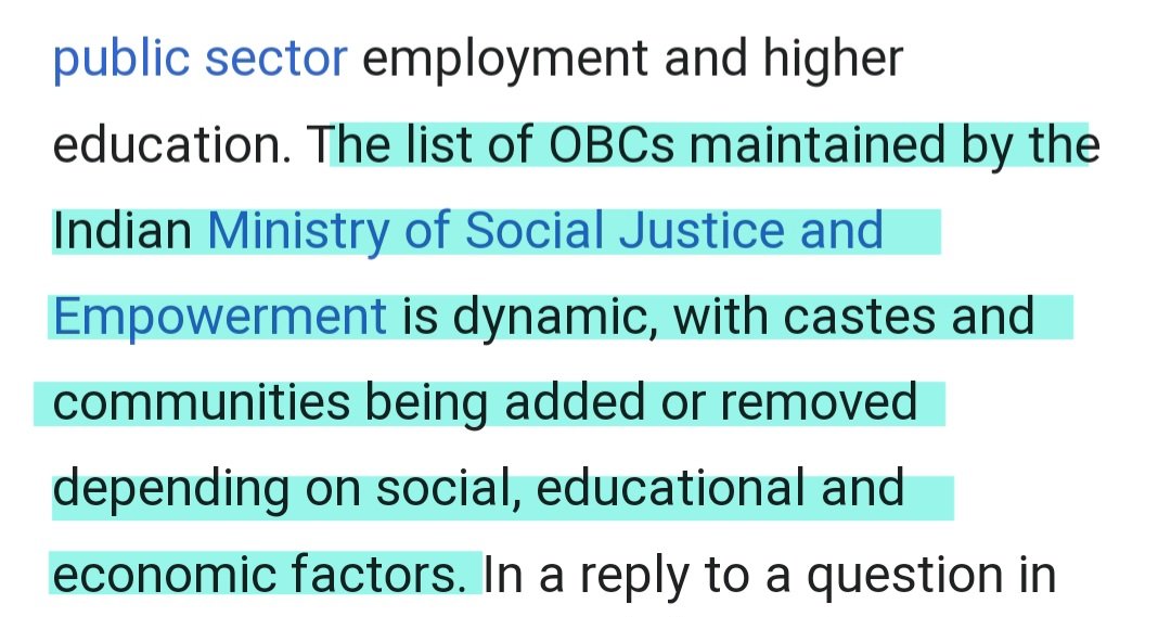 Propaganda: ST,OBC communities were discriminated Facts: -ST ...