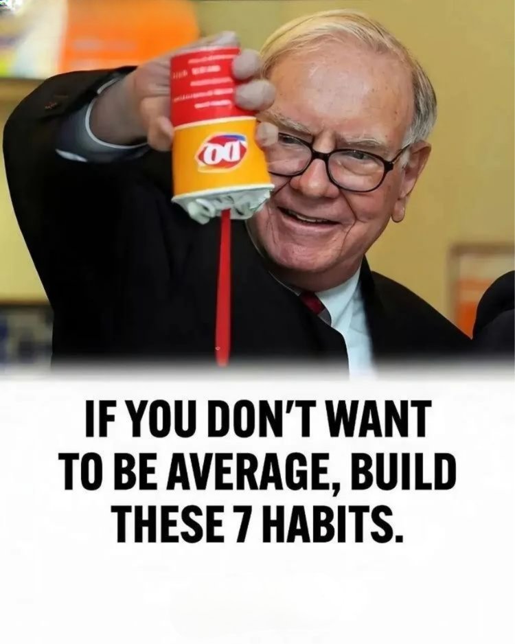IF YOU DON'T WANT TO BE AVERAGE, BUILD THESE 7 HABITS: - Thread from ...