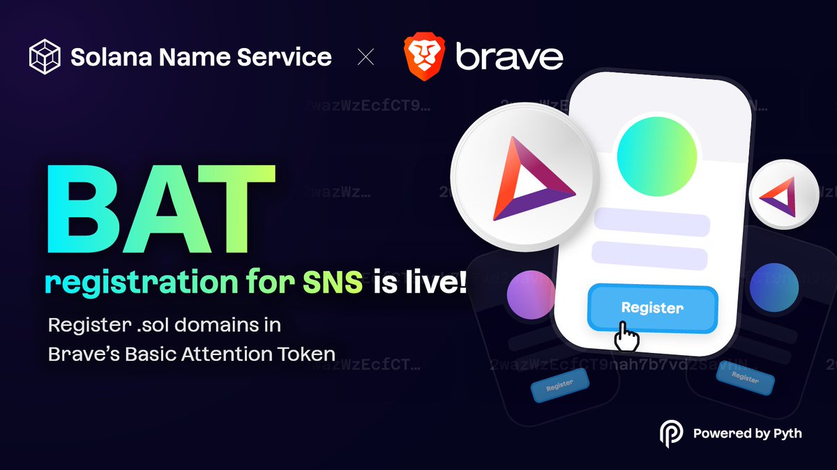 Bonfida on Twitter: "1/REGISTER SNS DOMAINS IN BAT! @brave's @AttentionToken token is now ...
