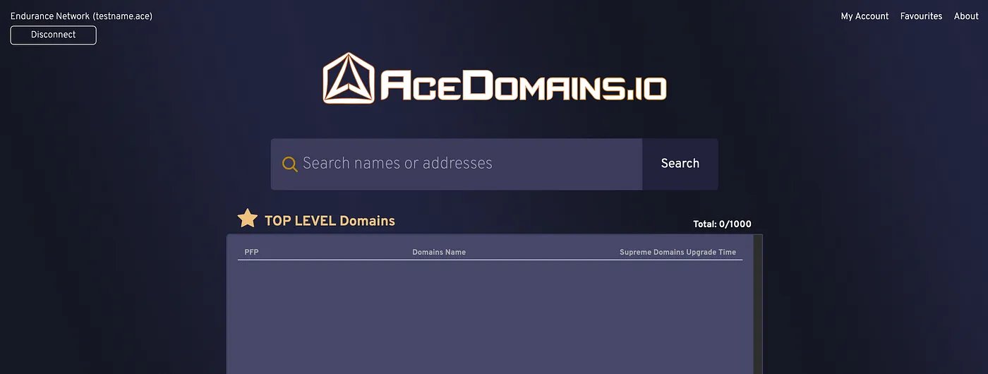 Fusionist 🛸👾 | Endurance ♠️⛓ on Twitter: "Introducing $ACE domains, register your own domain on ...