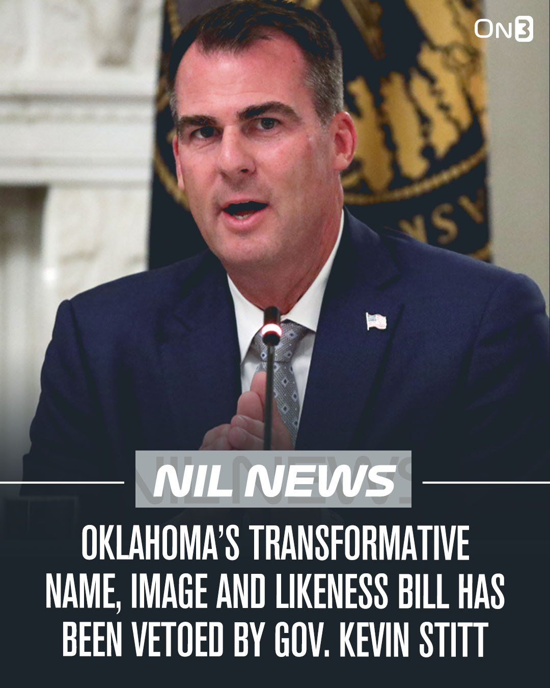 On3 NIL on Twitter: "Oklahoma’s transformative name, image and likeness bill has been vetoed by ...