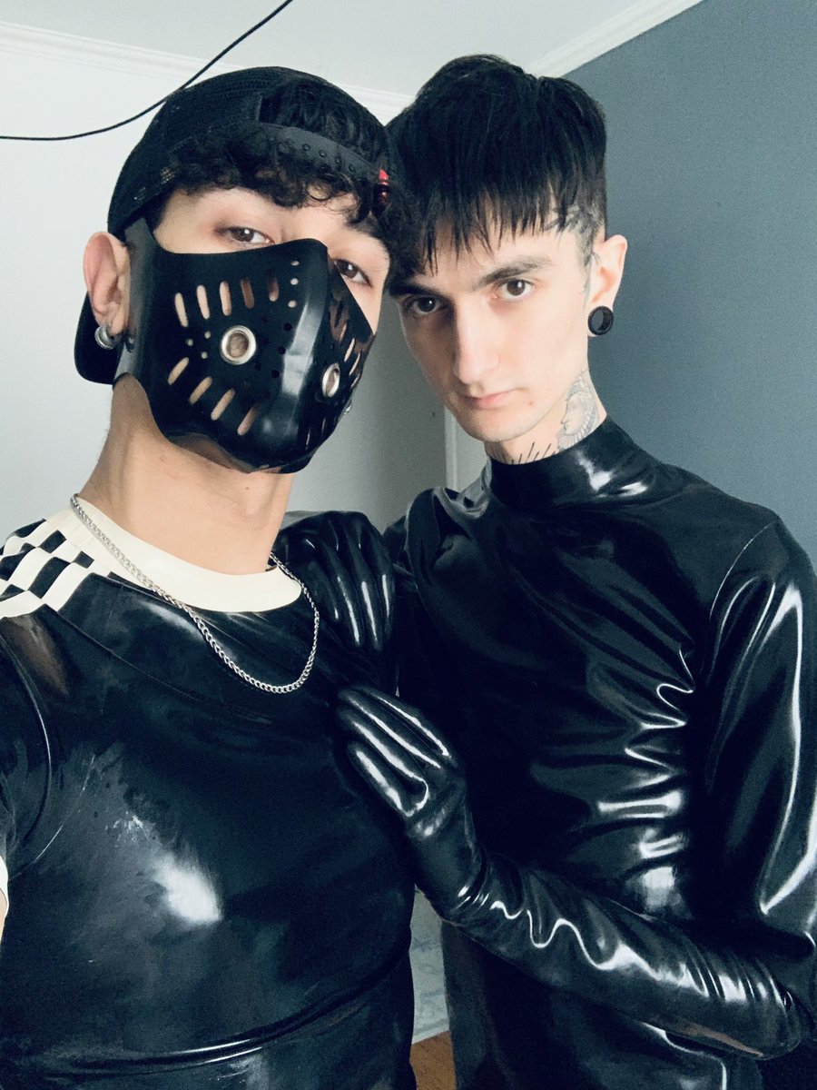 Kinky Inked Twink On Twitter Latex Fun With Firemyth Off 🖤