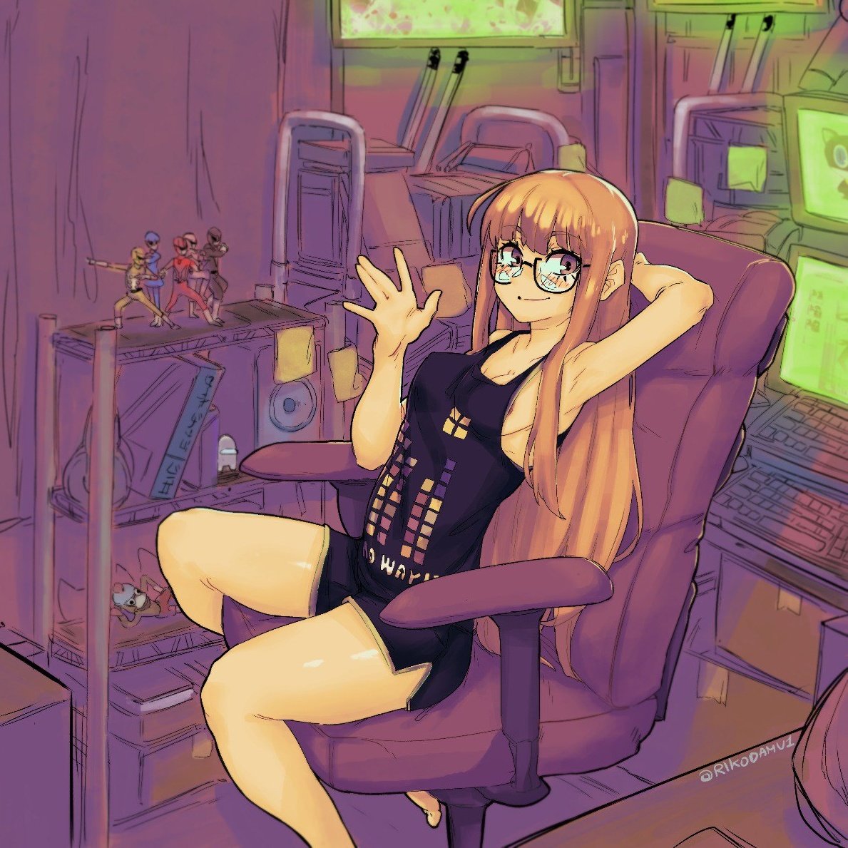 Rikodamu (CEO of Futaba) on Twitter: "Futaba's chilling in her room #futabasakura #persona5"