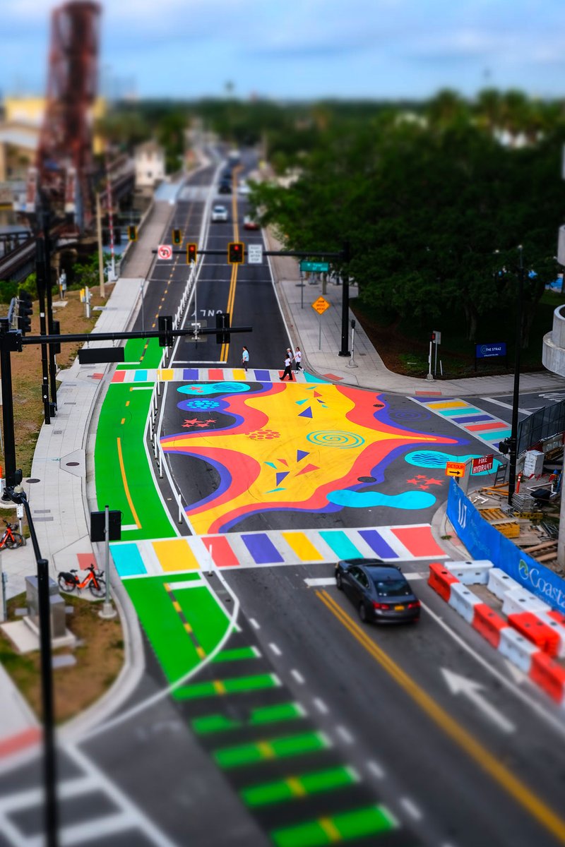 City of Tampa on Twitter: "NEW MURAL 😍 This street mural at the intersection of Cass St & Tyler ...