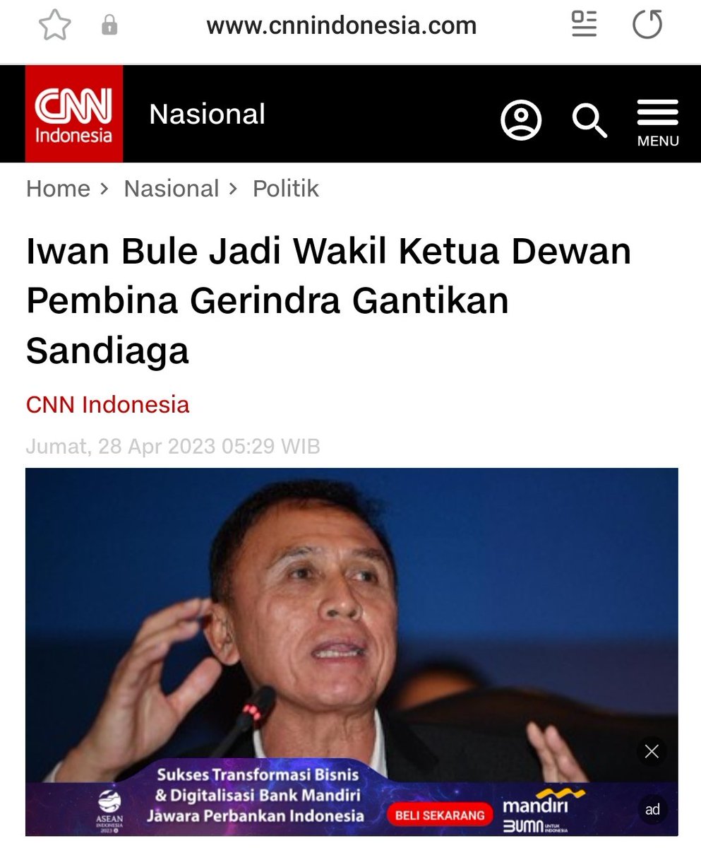 Lukman Simandjuntak on Twitter: "Iwan "Kanjuruhan" Bule jd waketu Dewan Pembina Gerindra ...