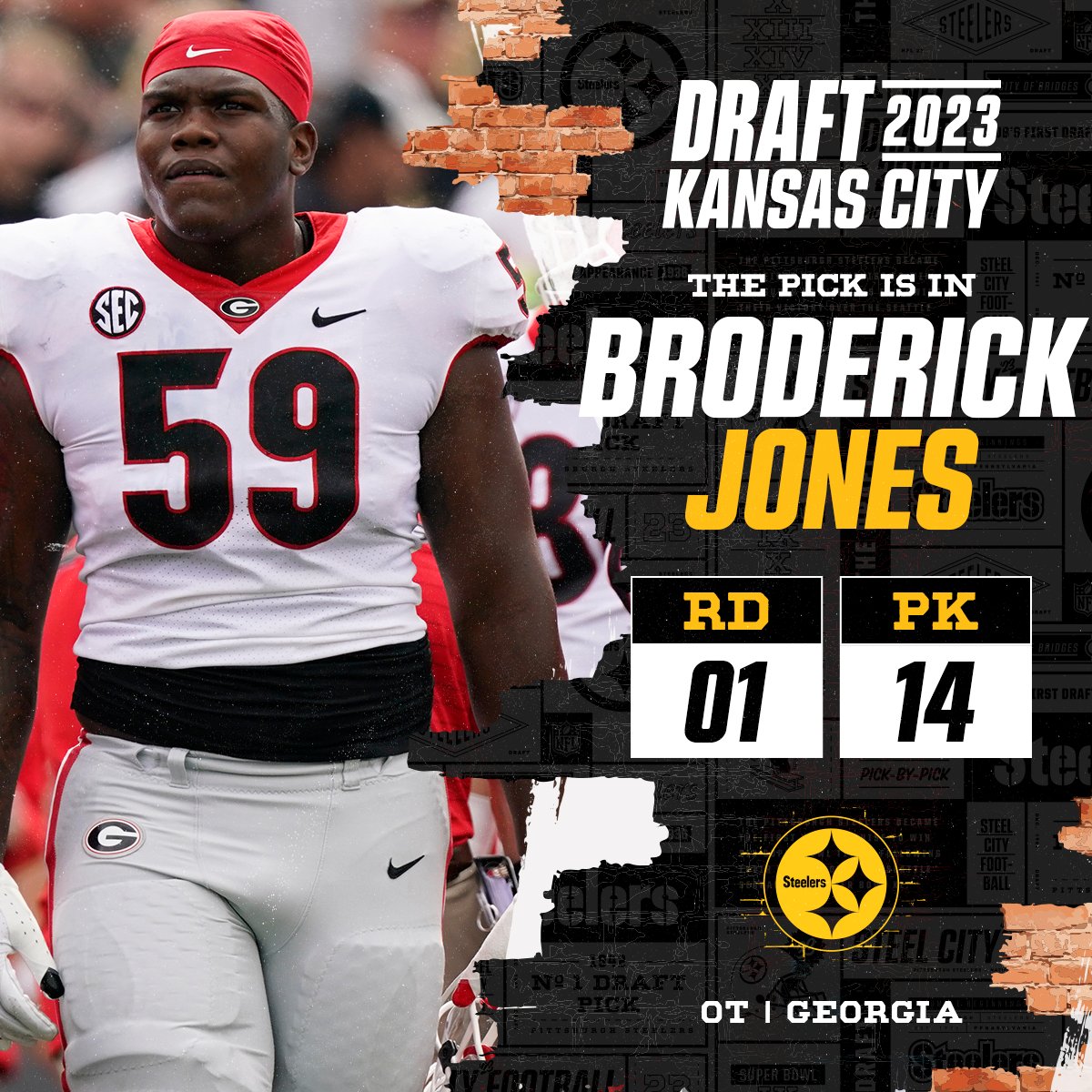 NFL on Twitter: "With the No. 14 overall pick in the 2023 @NFLDraft, the @steelers select ...