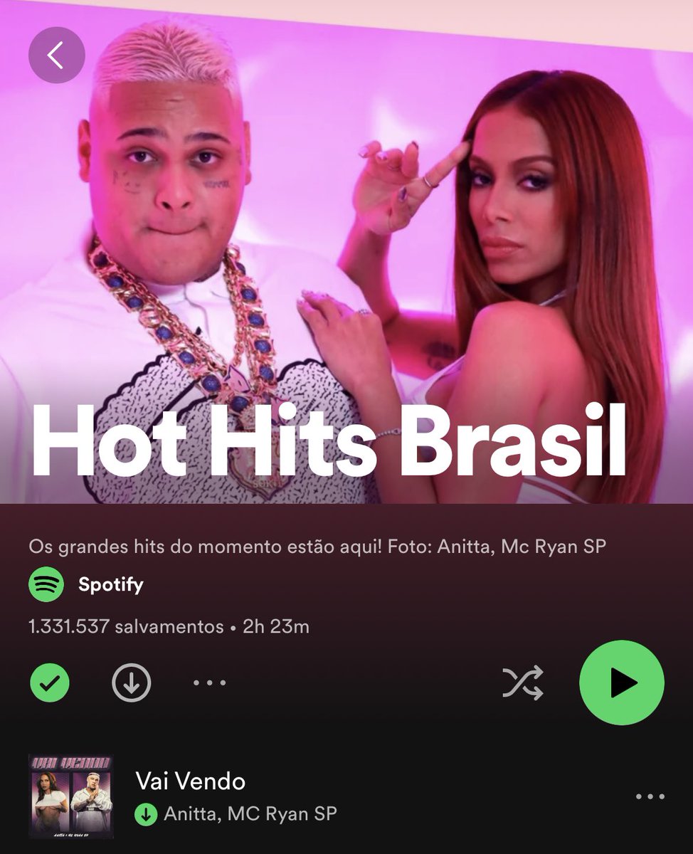 Fonte Anitta on Twitter: "Anitta e MC Ryan são capa da Hot Hits Brasil com “Vai Vendo” na #1 ...