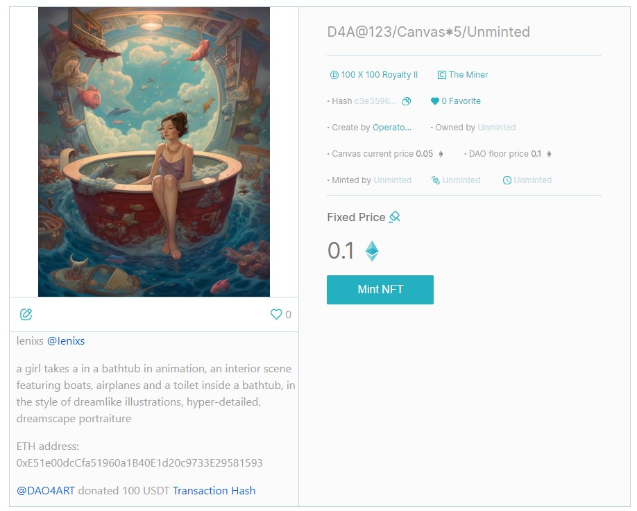 DAO4ART on Twitter: "Next winner @Ienixs ! congratulations! https://dao4.art/worksDetails?id ...