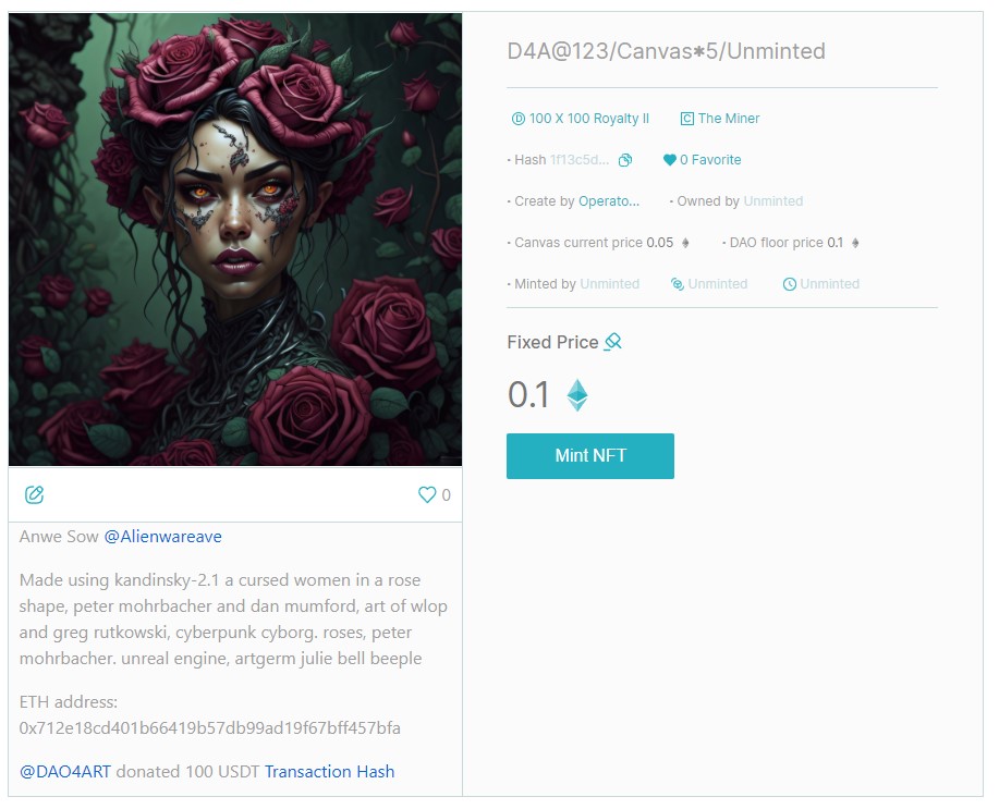 DAO4ART on Twitter: "One more winner! congratulations @Alienwareave ! https://dao4.art ...