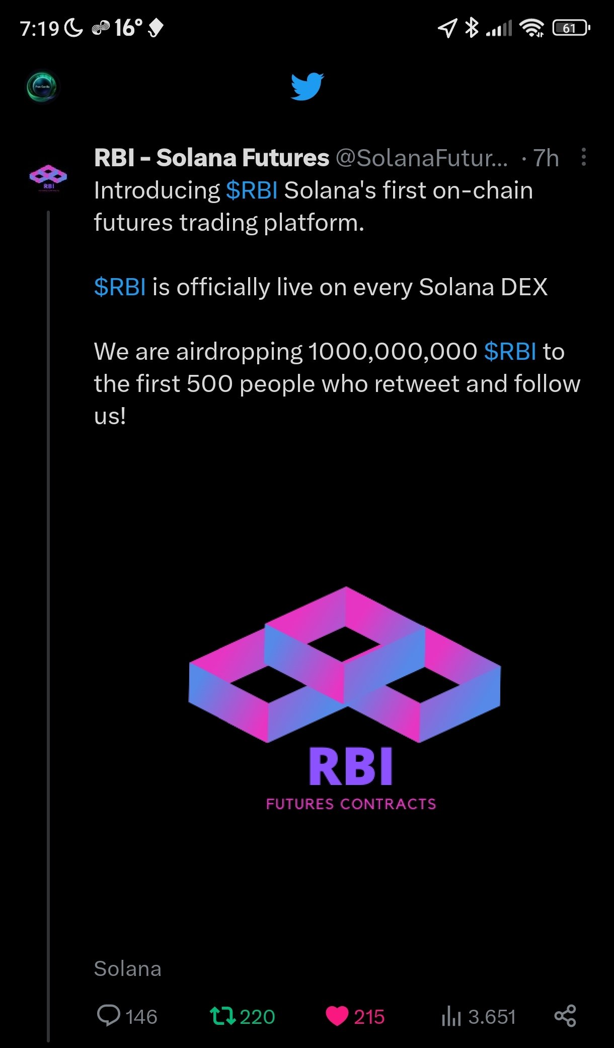 RBI - Solana Futures on Twitter: RBI - Solana Futures on Twitter: