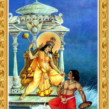 In one story, two demons named Madhu and Kaitabh, manifested to destroy ...