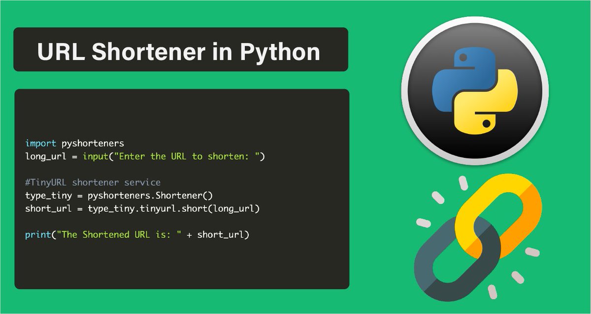 Python Programming On Twitter How To Create Link Shortner Using Python ☞ P