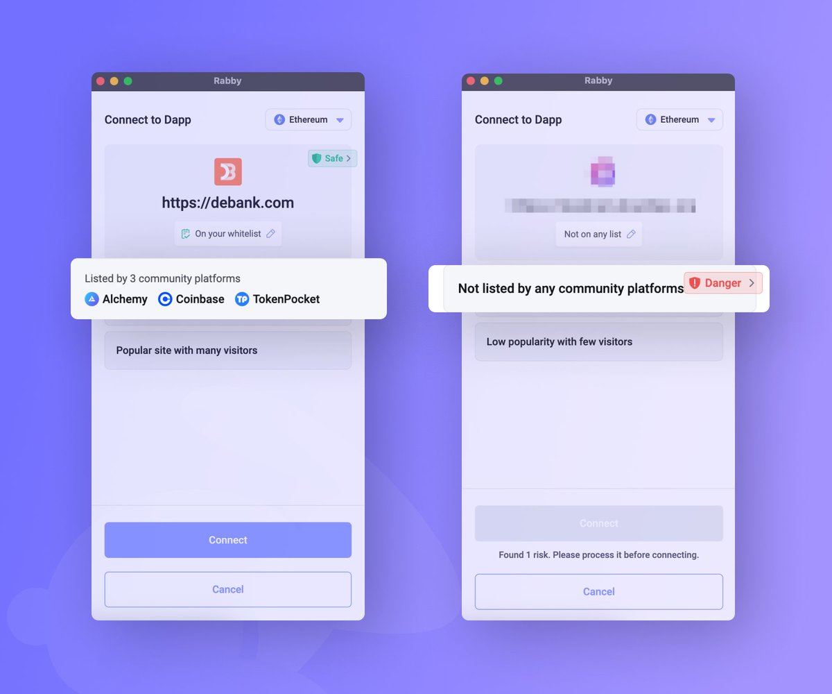 Rabby Wallet on Twitter: "🫡Phishing scams can appear anywhere, even in ...