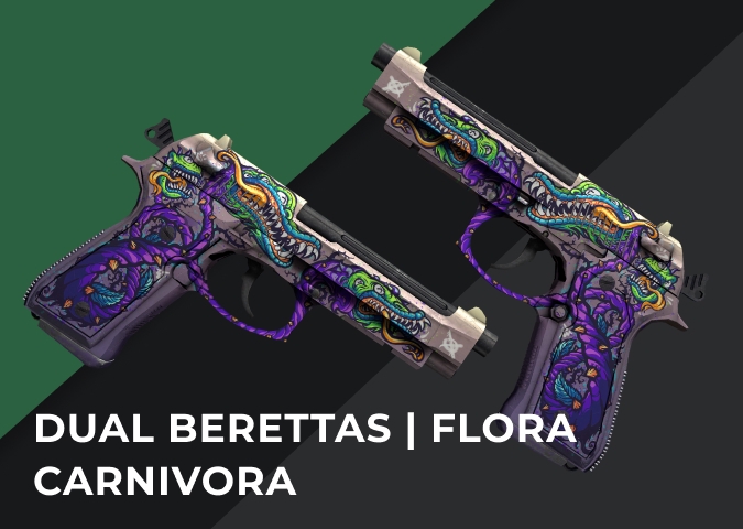 USE CODE : RENNOW on Twitter: "🚨CSGO GIVEAWAY🚨 🎉Dual Berettas | Flora Carnivora 🎉 👉TO ENTER : 💎 ...