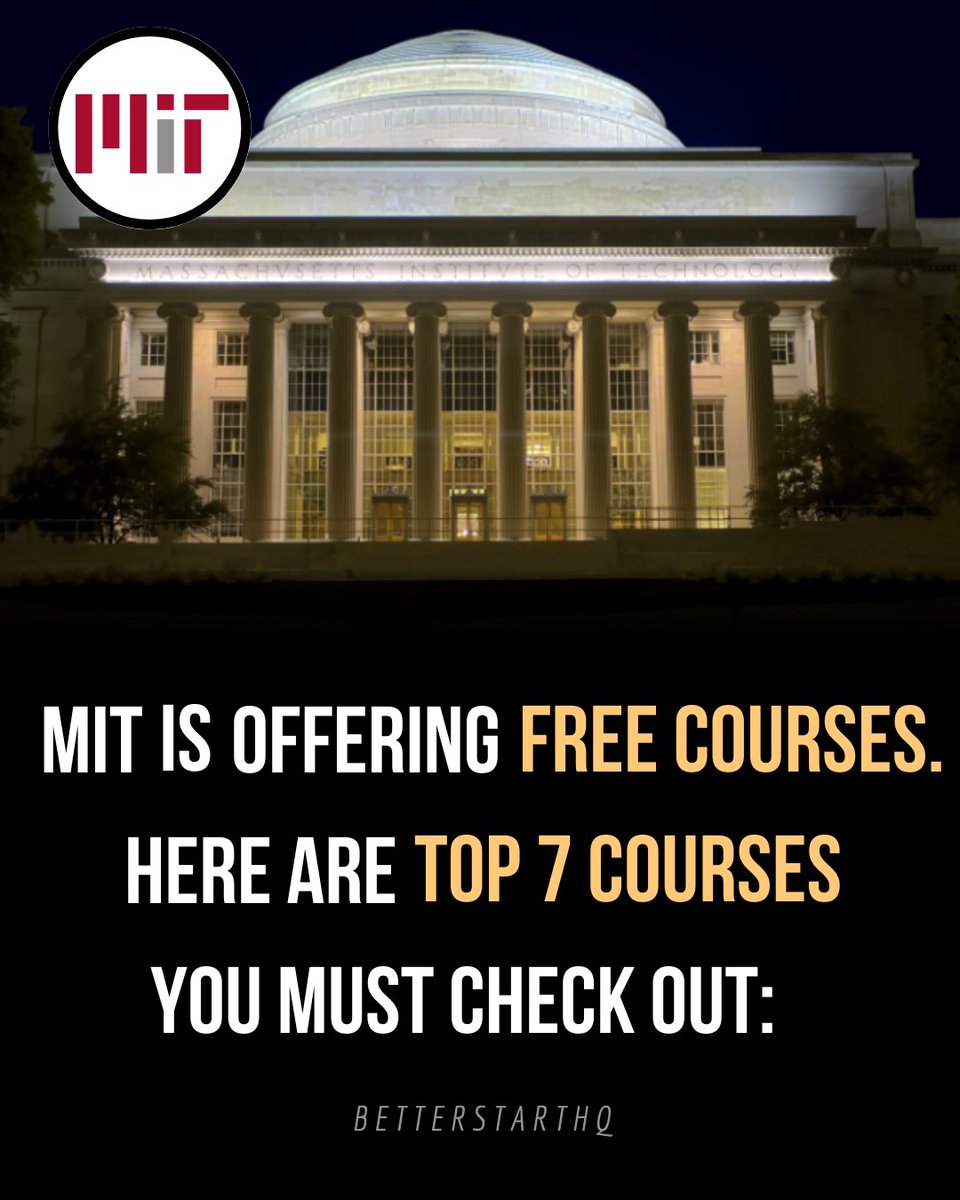 7 free MIT courses you must check (covers all areas of life): - المسلسل ...