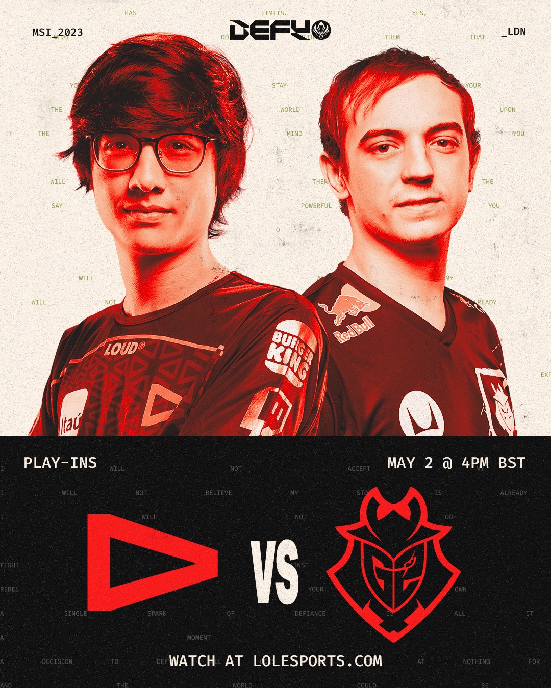 LEC on Twitter: "@lolesports @LOUDgg @G2League @Tinowns @G2Caps #G2ARMY" / Twitter