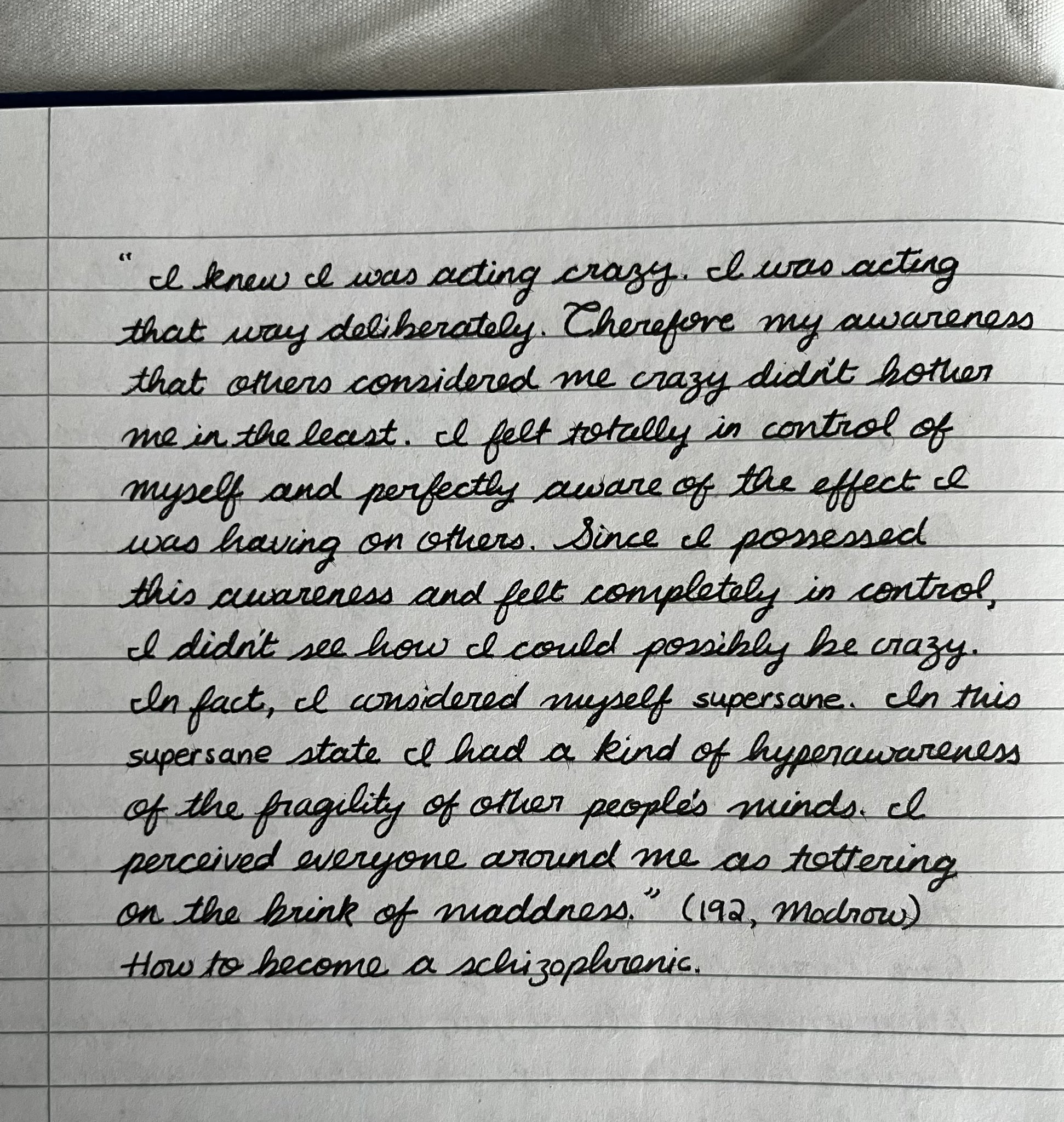 Schizophrenic Writing