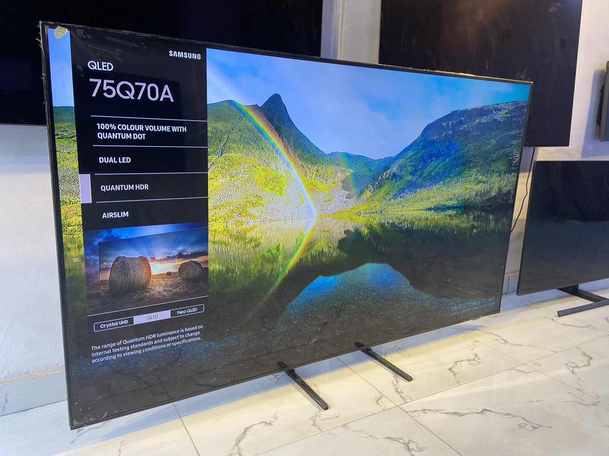 Toyor on Twitter: "RT @realonlinealaba: Samsung 75” QLED Q70A smart airslim tv Price - N999k"