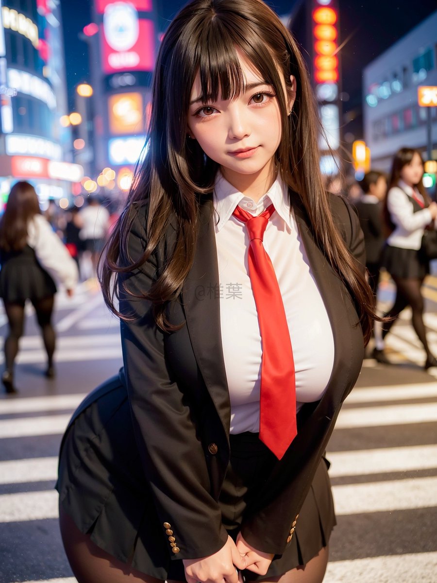 はじめは女子高生を生成していたんだけど、闇堕ちlora使って魔改造したら2枚目みたいになってワロタ🤣 椎葉 Aiart Ai Syva