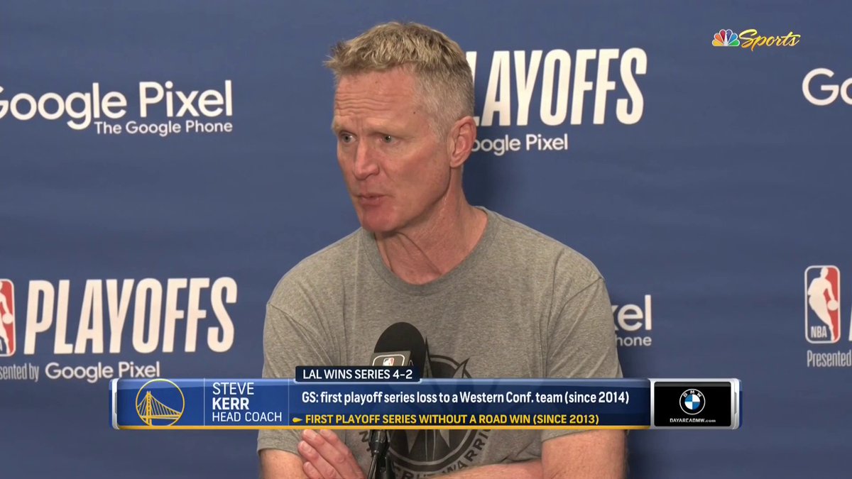 Warriors on NBCS on Twitter: "Steve Kerr admits the better team won, but he still is proud of ...