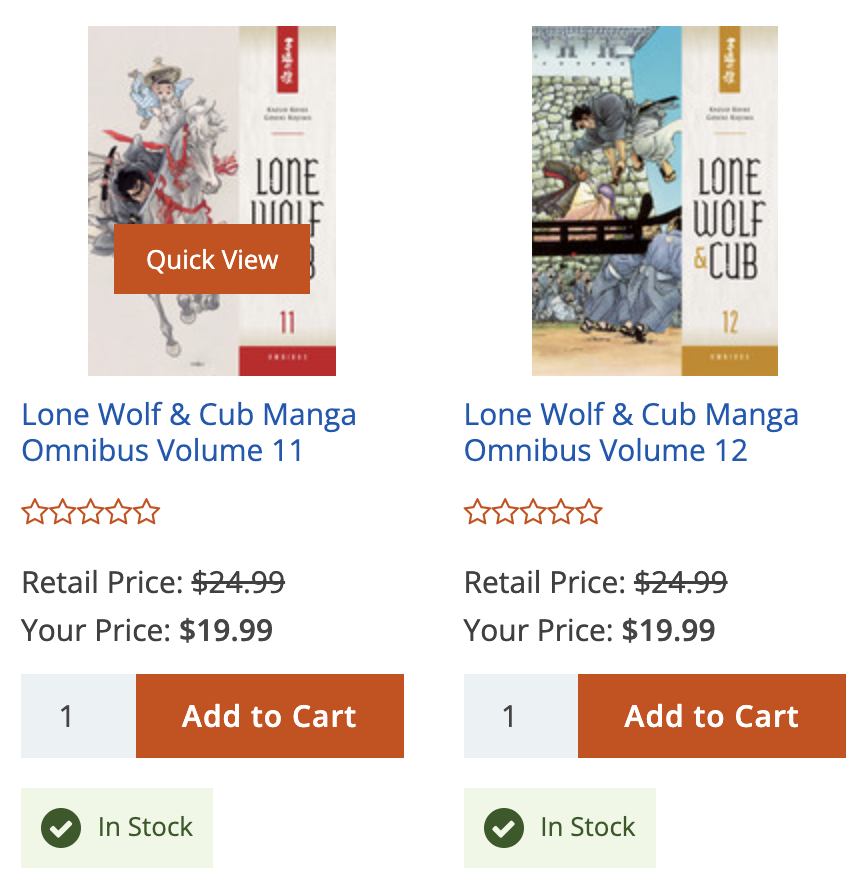 Omnibus Collector on Twitter: "ICYMI Lone Wolf & Cub Omnibus 11 and 12 are now listed as In ...